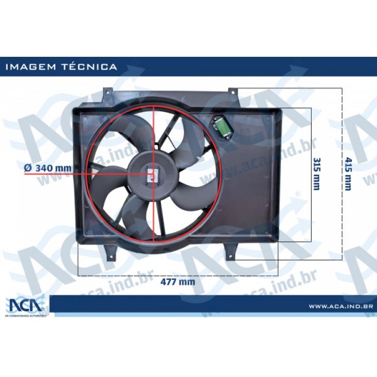 ELETRO VENTILADOR CONDENSADOR AR CONDICIONADO CAMINHAO VOLVO VM 24V ...